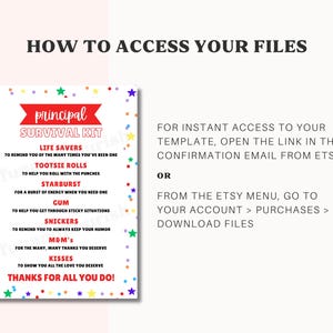 Principal Survival Kit Printable | Survival Kit Tag | School ...