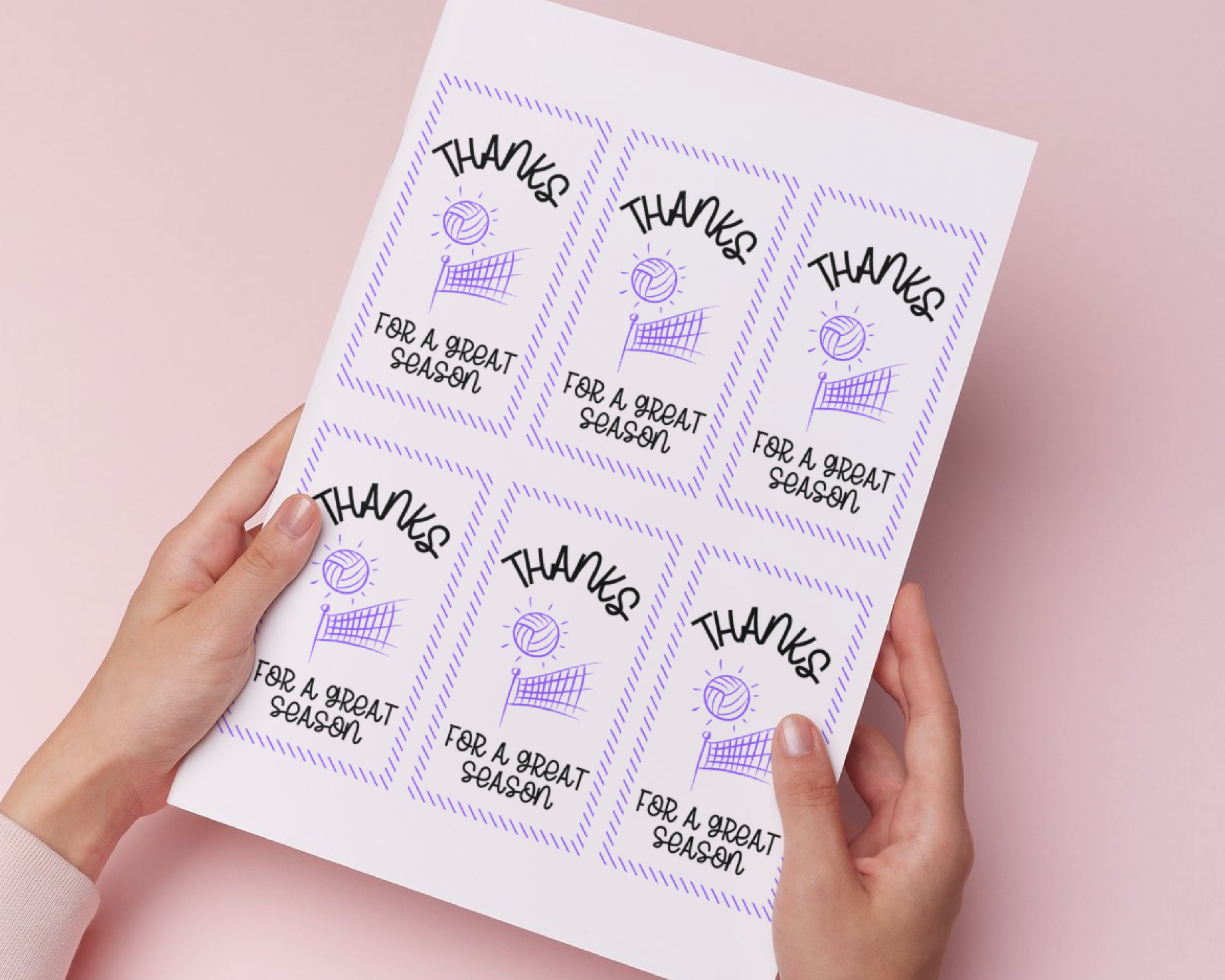Volleyball Great Season Tags, Printable End of Season Volleyball Favor ...