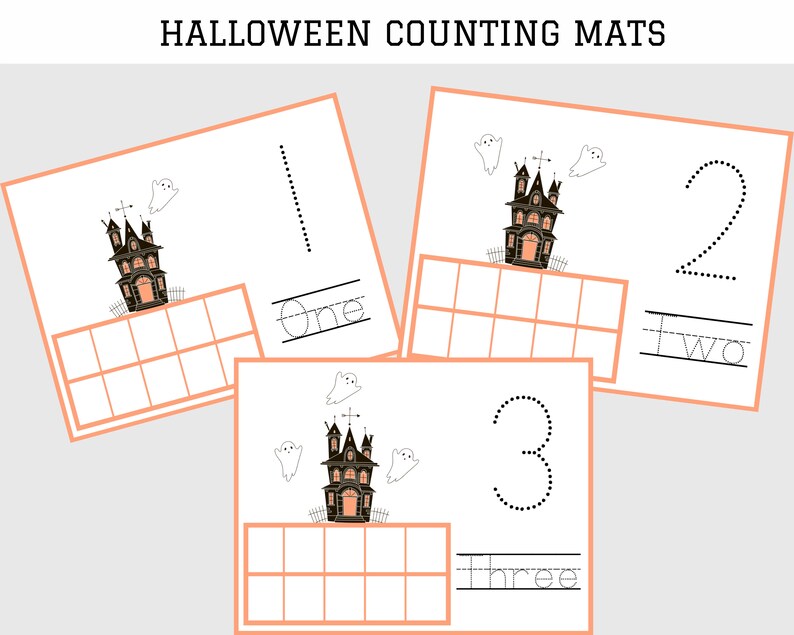 Preschool Counting Mats Printable Preschool Counting - Etsy