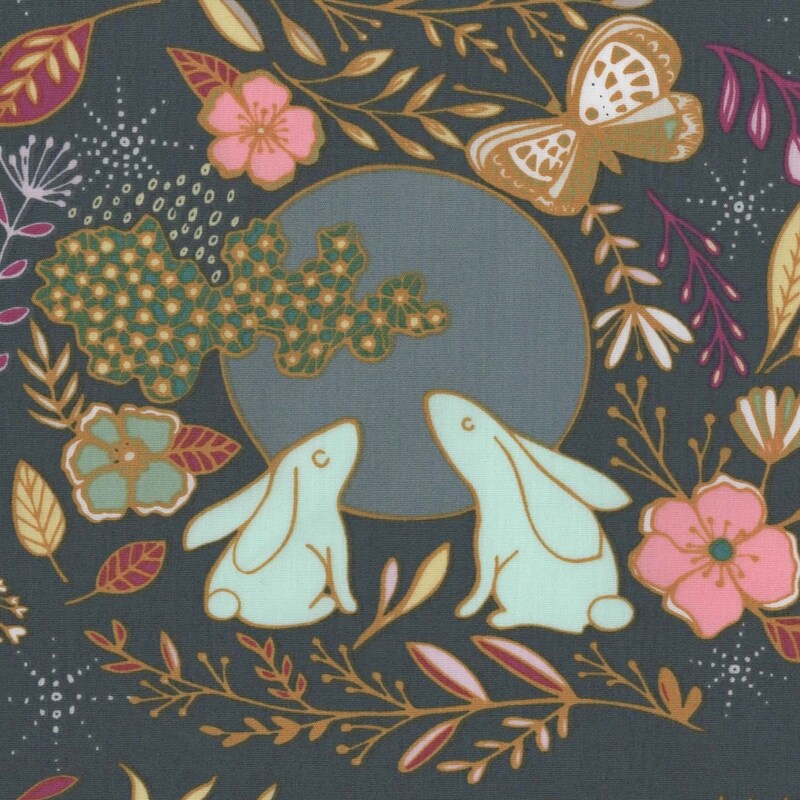 Rabbit Print Fabric - Etsy