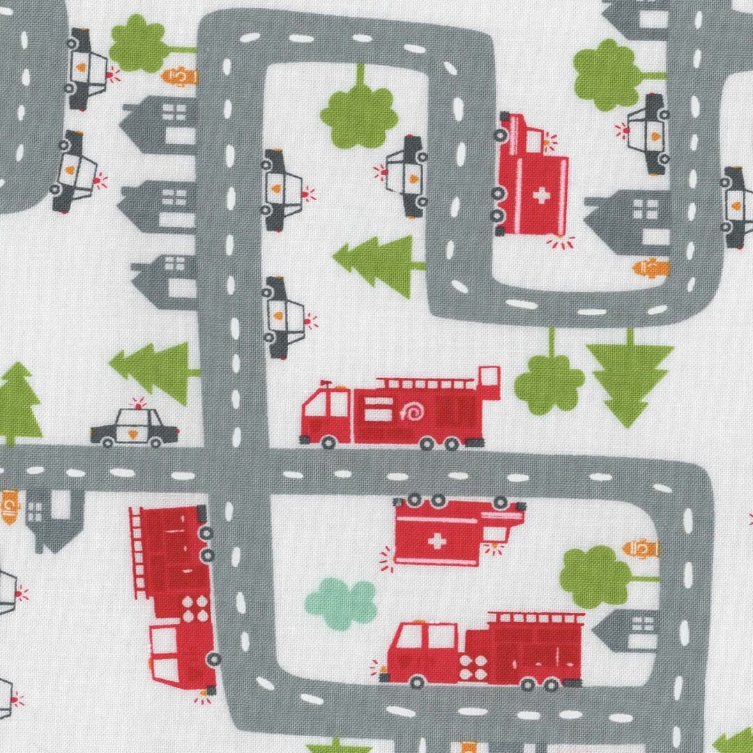 Fun Road Map Cotton Quilting Fabric Fat Quarter FQ by Stacy Iest Hsu ...