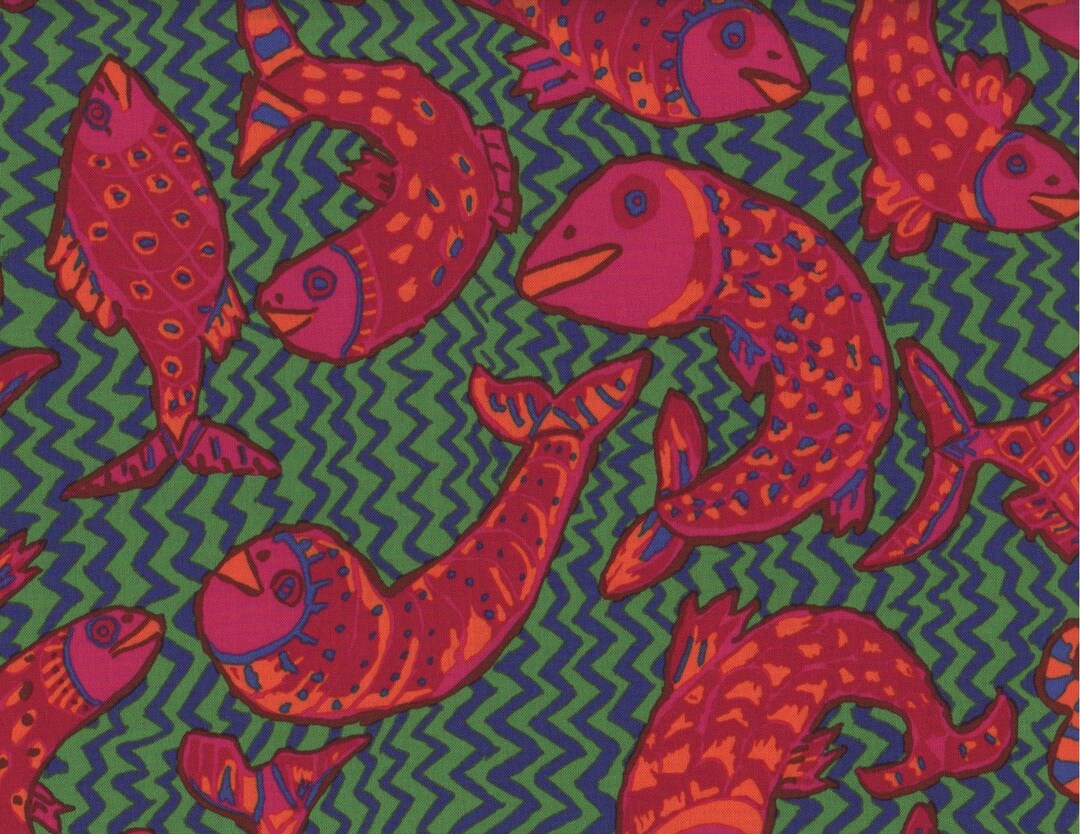 Kaffe Fassett Fabric FQ, Kaffe Collective Cotton Fat Quarter, Koi ...