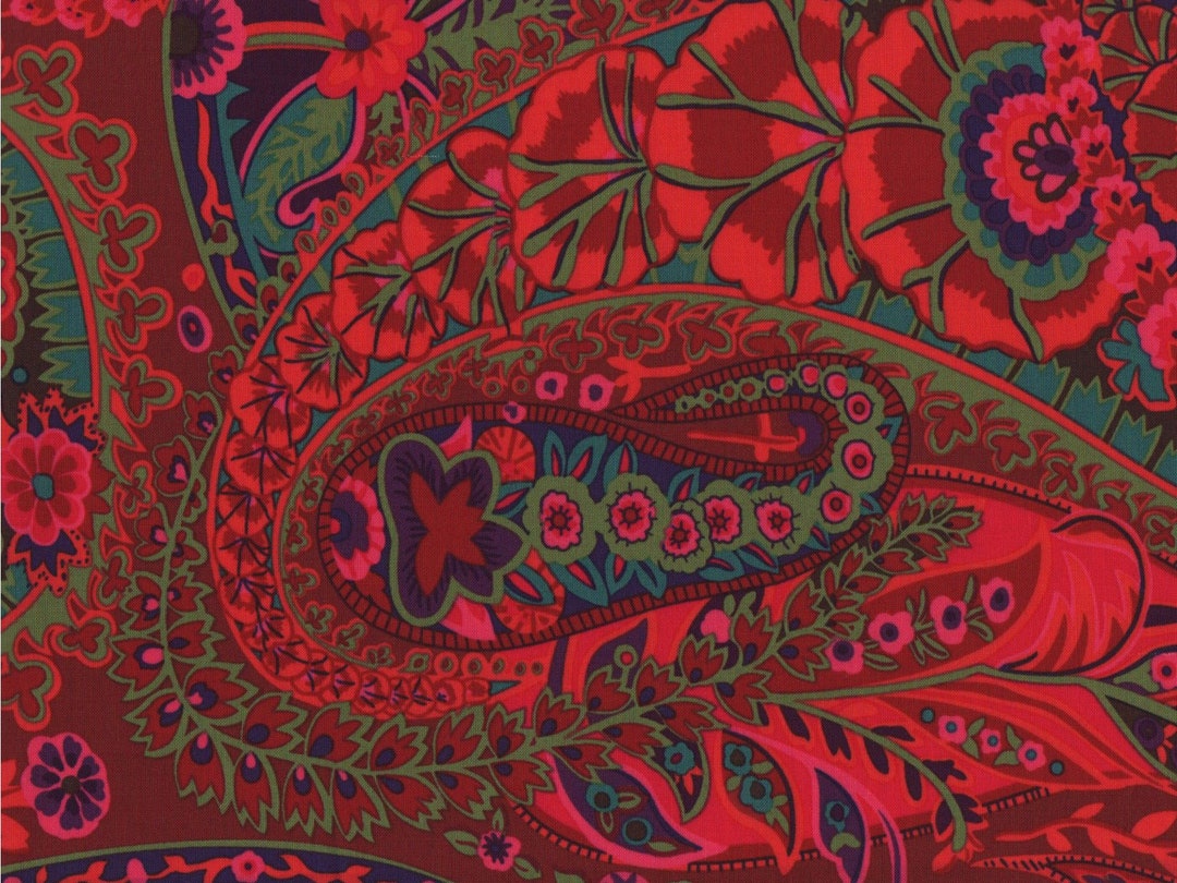 Kaffe Fassett Cotton Quilting Fabric Fat Quarter: Terracotta Paisley ...