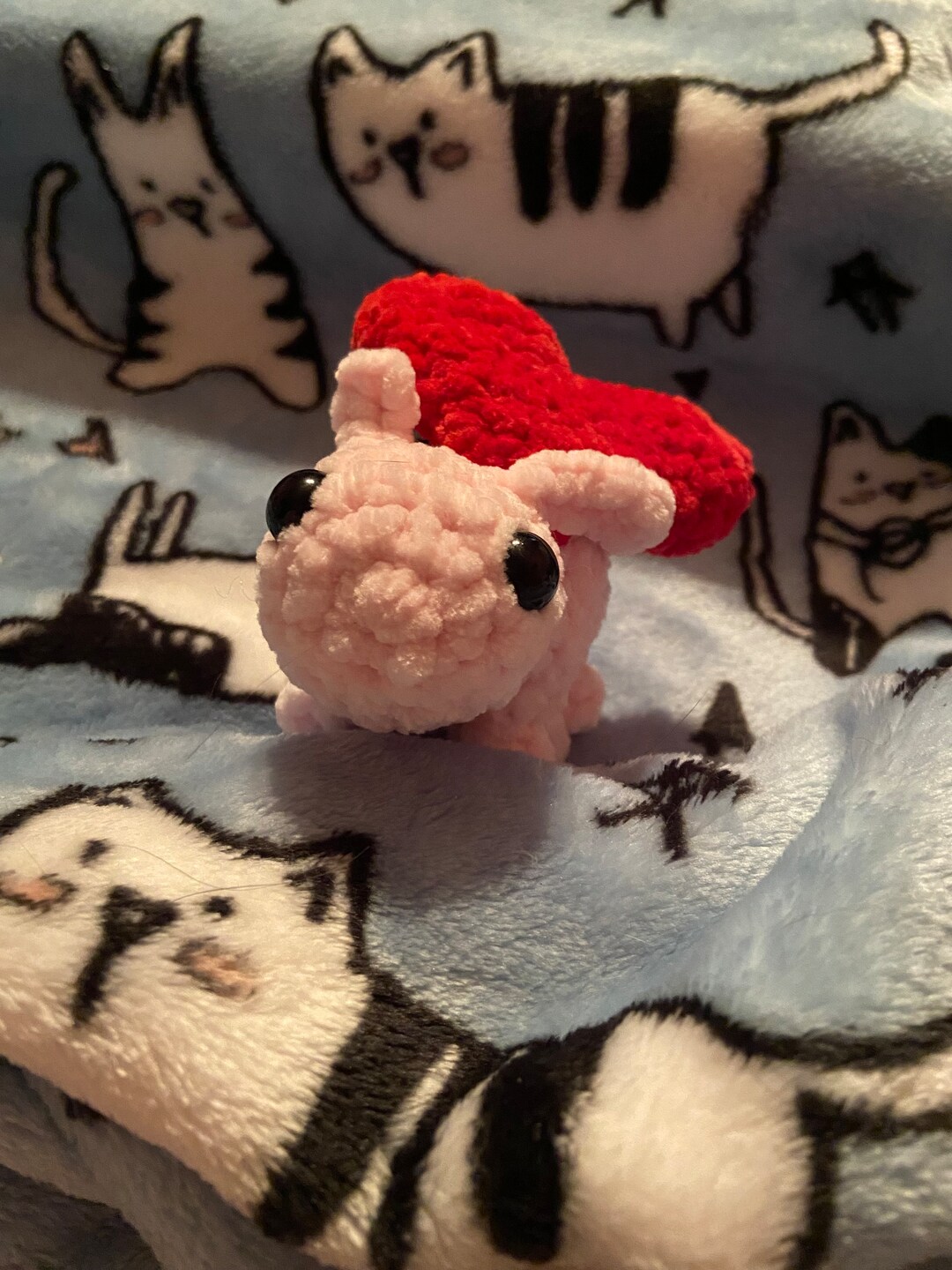 Cute Crocheted Valentines Love Bug Plush Small - Etsy