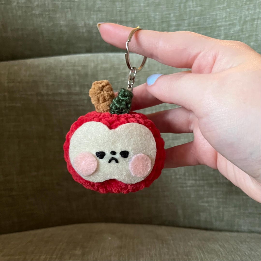 Caleb Sunny Apple Keychain *MADE to ORDER* Plush Crocheted, Love and ...