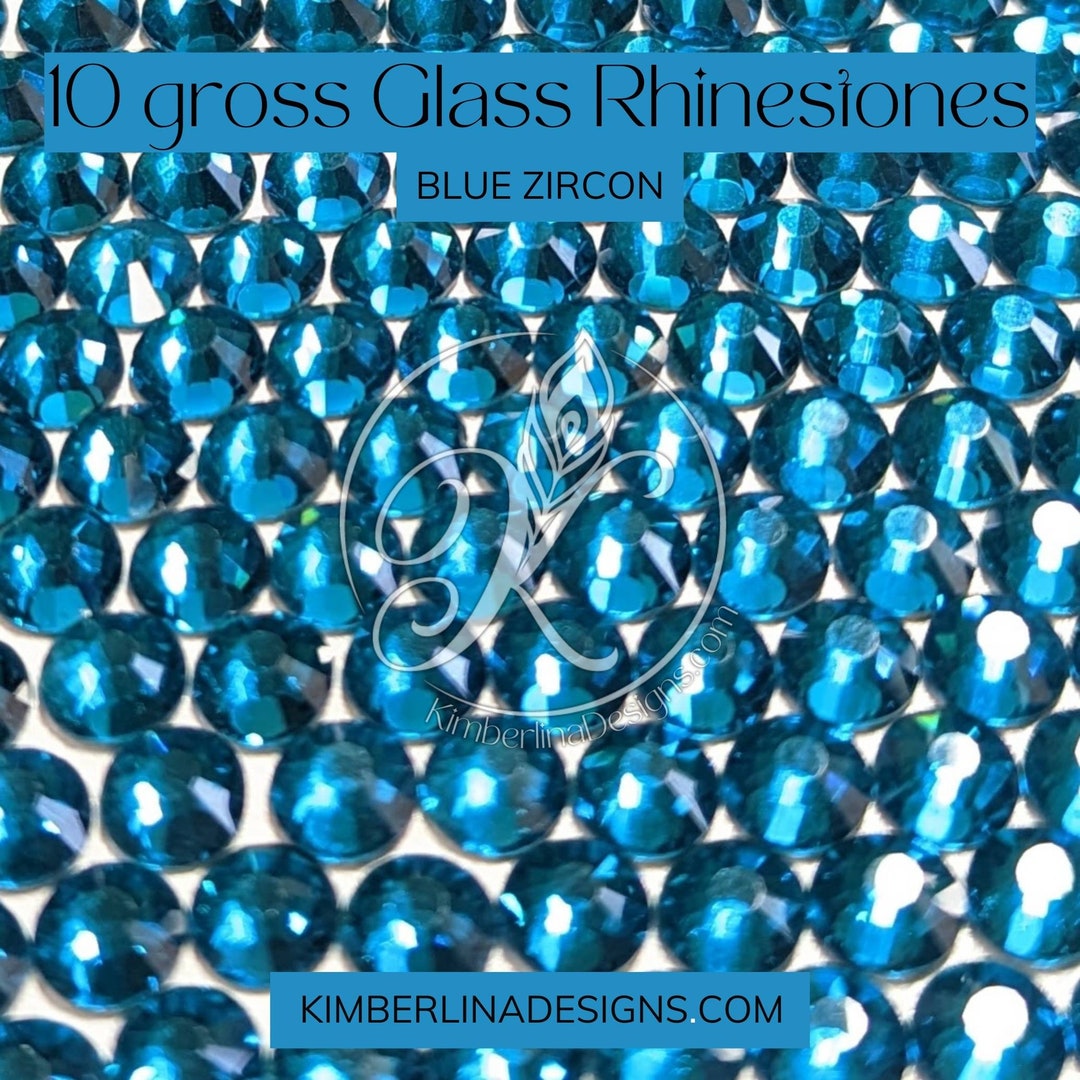 Blue Zircon Choose Size Luxury Glass Rhinestones Crystals SS3 SS6 SS10 ...
