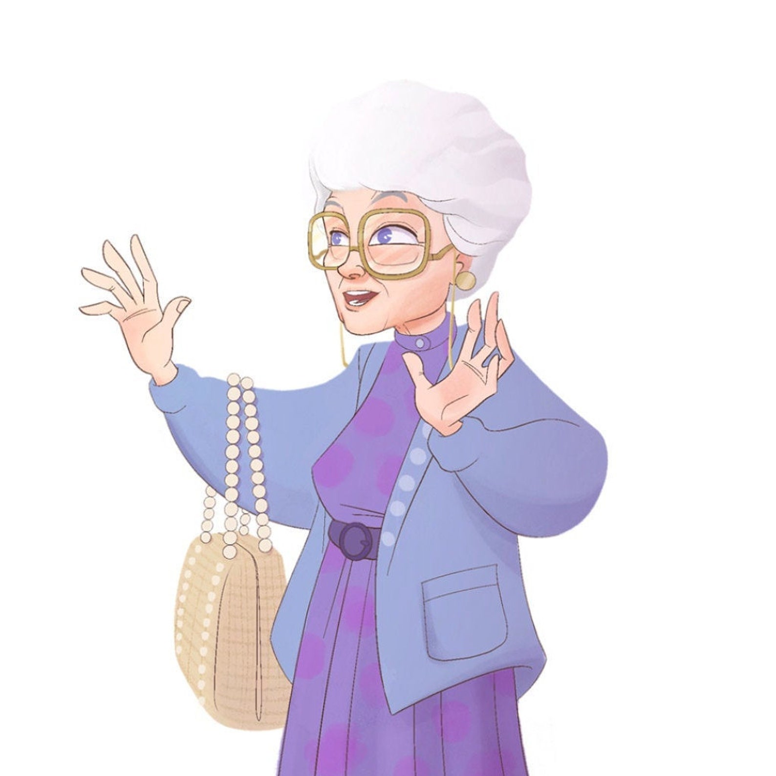 Sophia Petrillo The Golden Girls Print/Postcard Art by | Etsy