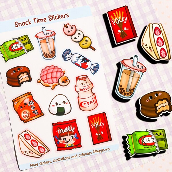 Japanese Snack Stickers - Etsy