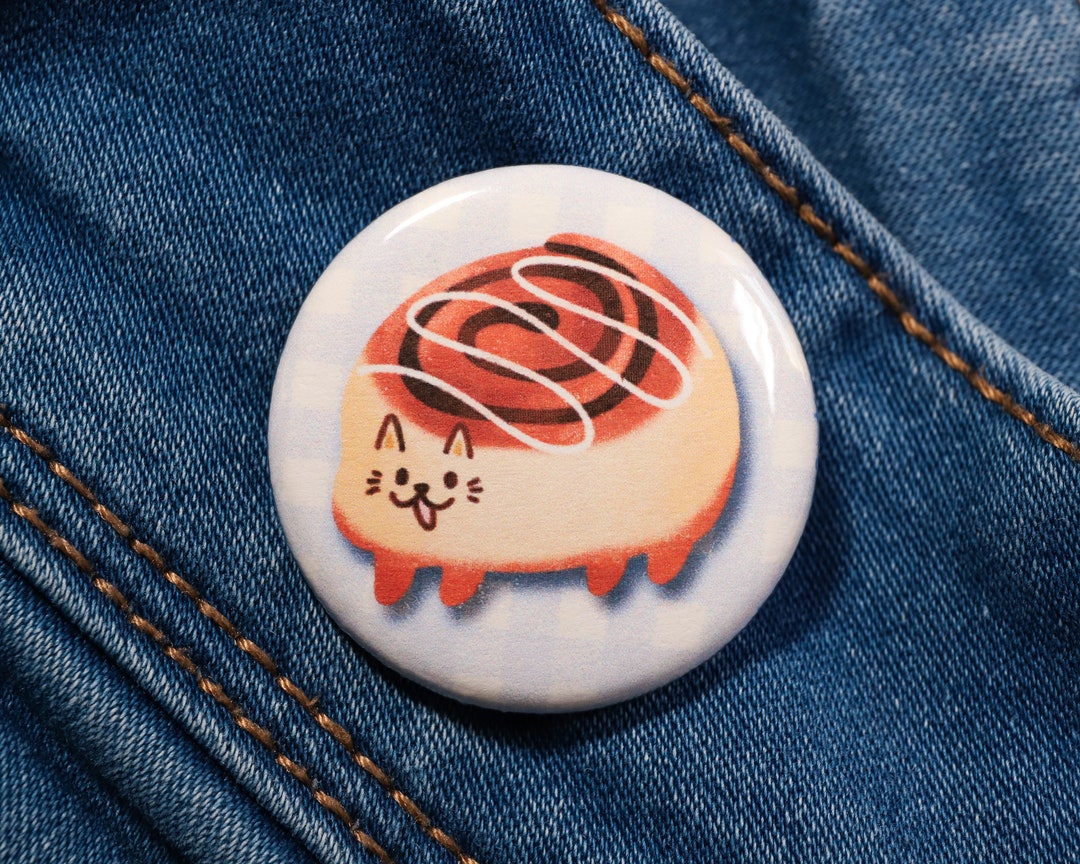 Cinnamon Roll Pins Brunch Cats, Breakfast Foods, Cute Accessories ...