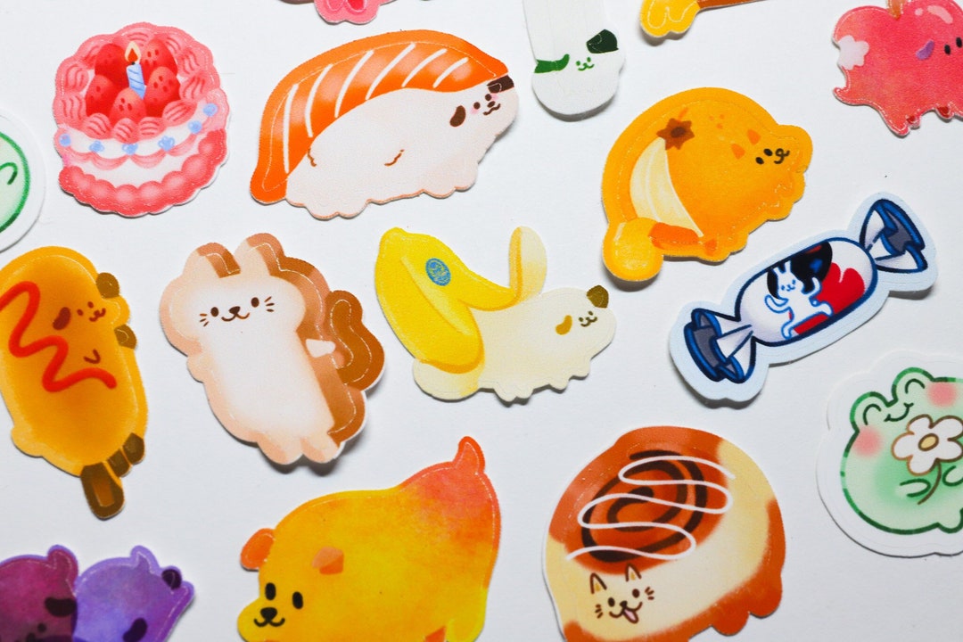 5 Super Tiny Stickers Gatcha, Cute Food, Bujo, Fruits, Veggies, Journal ...