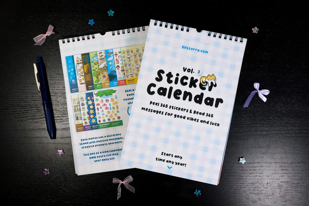 2026 Sticker Calendar - Collect 365 Stickers and Read 365 Good Messages ...