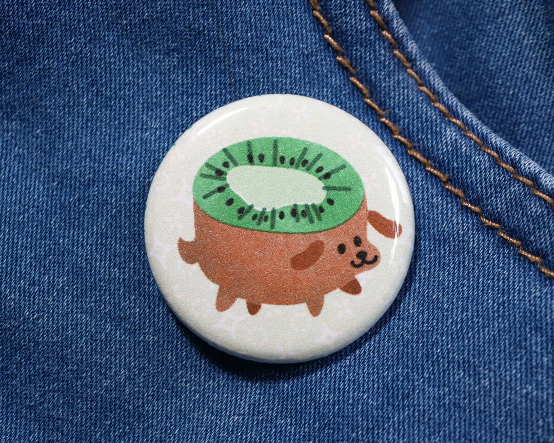 Kiwi Pup Pins Cute Fruit, Kawaii Decoration, Cute Accessories - Etsy