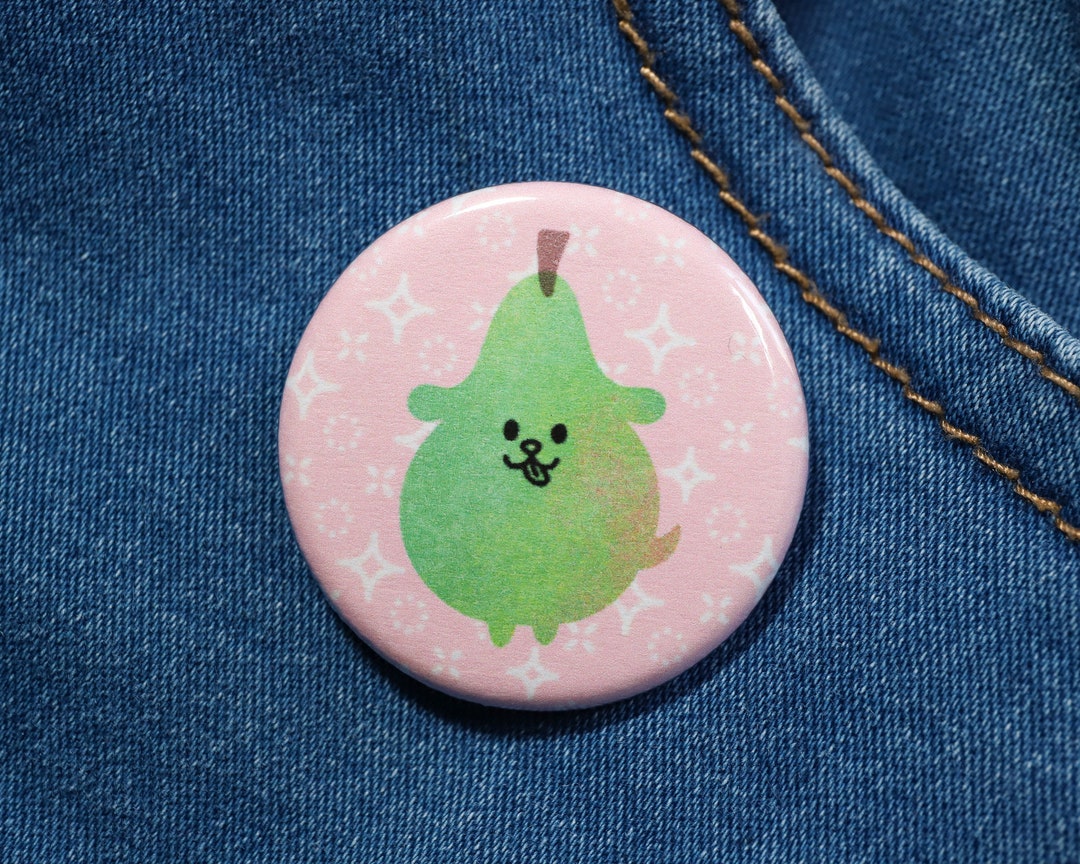 Pear Pup Pins Cute Food, Kawaii Decoration, Cute Accessories - Etsy