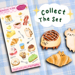 Cat Brunch and Breakfast Sticker Sheet | Eggs Sticker, Cat Lovers Gift ...