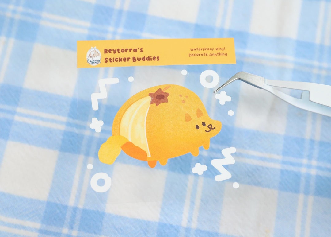 Orange Dog Sticker - Puppy Sticker, Food Sticker, Cute Animal Sticker ...