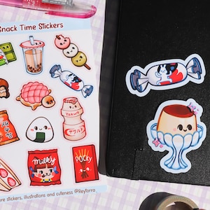 Asian Snacks Sticker Sheet Kawaii Food Stickers Cute - Etsy