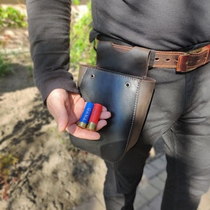 Leather Shotgun Shell Carrier Ammo Pouch Shooting Bag - Etsy