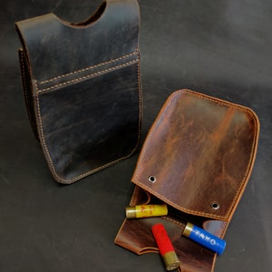 Leather Shotgun Shell Carrier Ammo Pouch Shooting Bag - Etsy