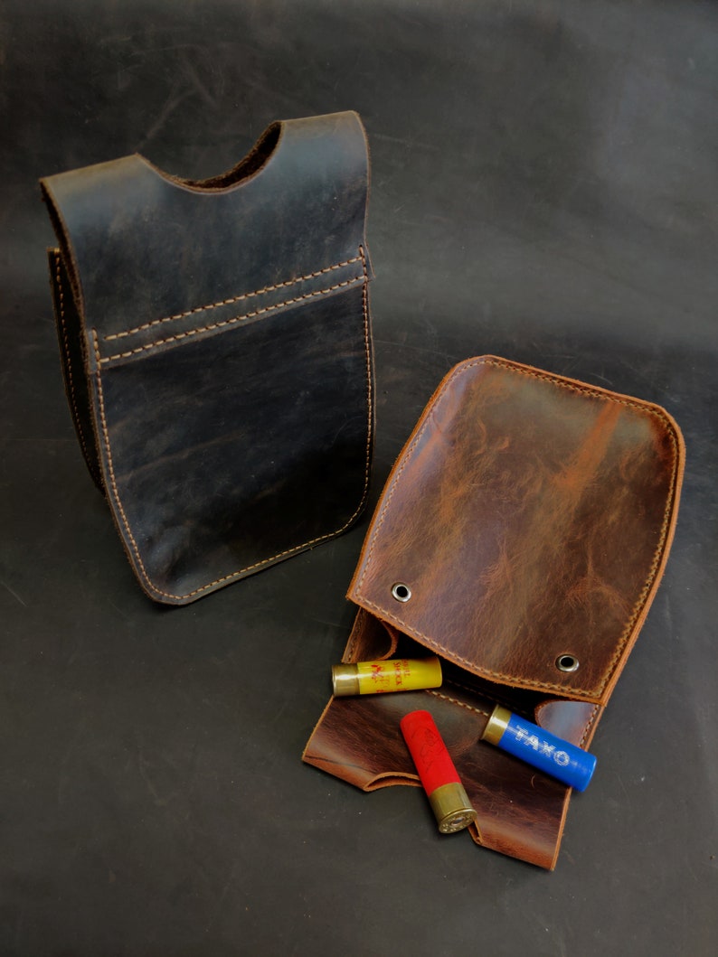 Leather Shotgun Shell Carrier Ammo Pouch Shooting Bag - Etsy