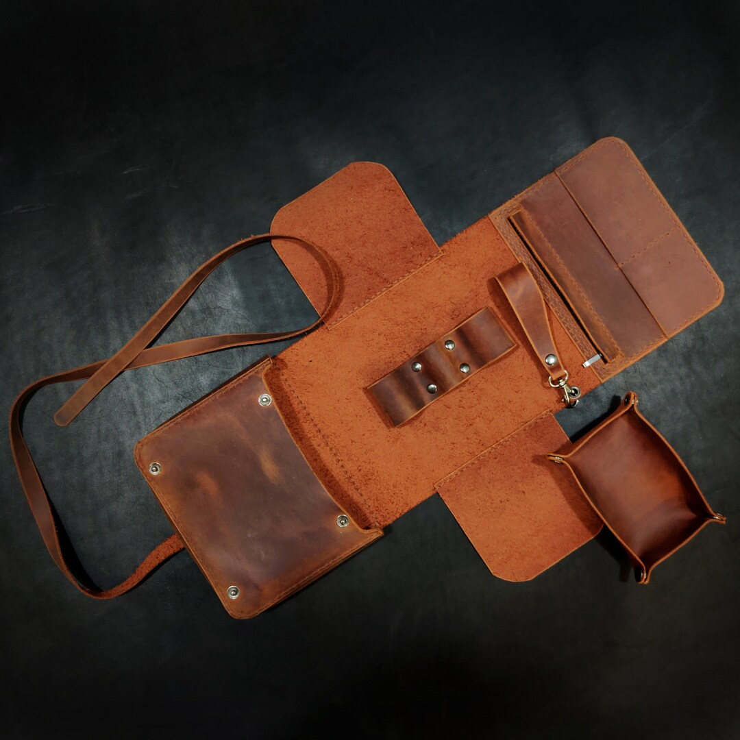 Leather Pipe Pouch Triple Pipe Bag Handmade Tabacco Case 3 Smoking ...