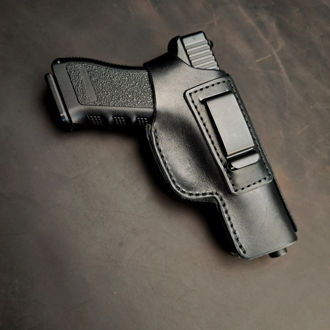 Leather Glock Pistole Holster Belt Carry Glock 17 Pistol Holster - Etsy