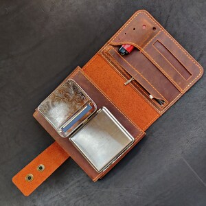 Leather Tobacco Pouch Pipe Pouch Handmade Tobacco Case Cigarette Bag ...