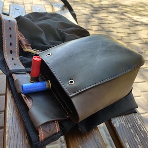 Leather Shotgun Shell Carrier Ammo Pouch Shooting Bag - Etsy