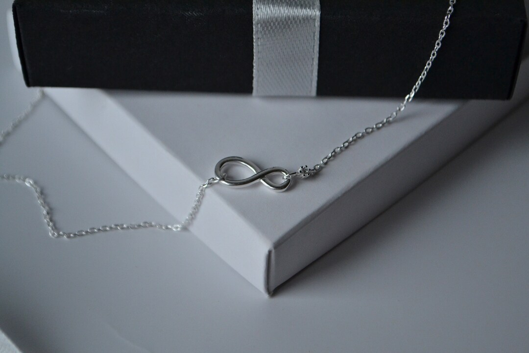 Silver Infinity Symbol Necklace, Eternity Necklace, Layering Necklace ...