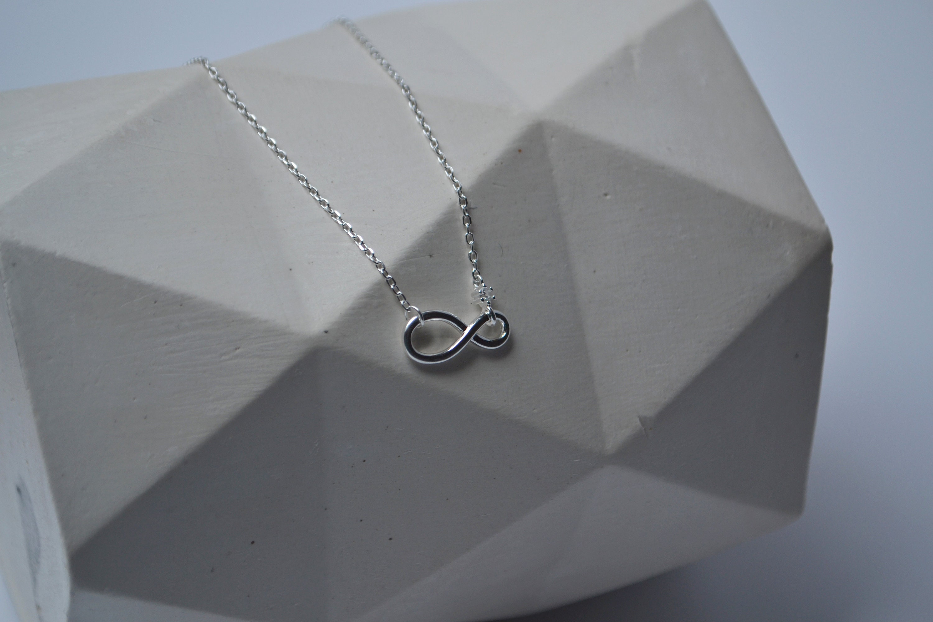 Infinity Symbol Necklace in Sterling Silver - Etsy