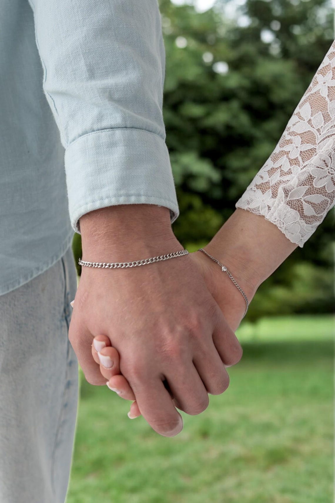Simple Couple Bracelet, Couple Bracelet Heart, Matching Forever ...