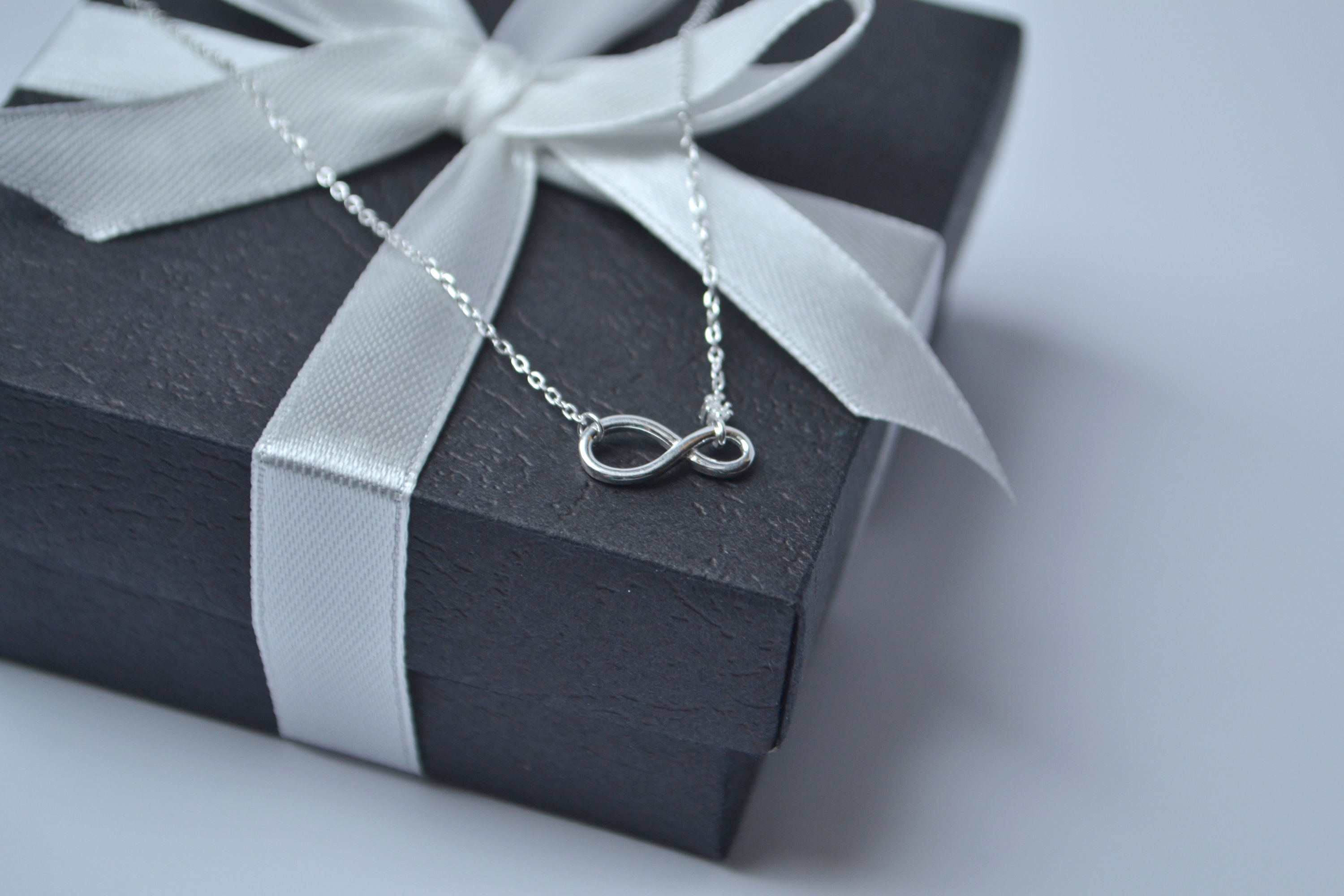Infinity Symbol Necklace in Sterling Silver - Etsy