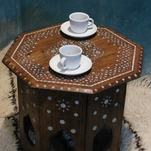 Syrian Wood Inlay Wood Inlay Arabic Marquetry Mid Century - Etsy