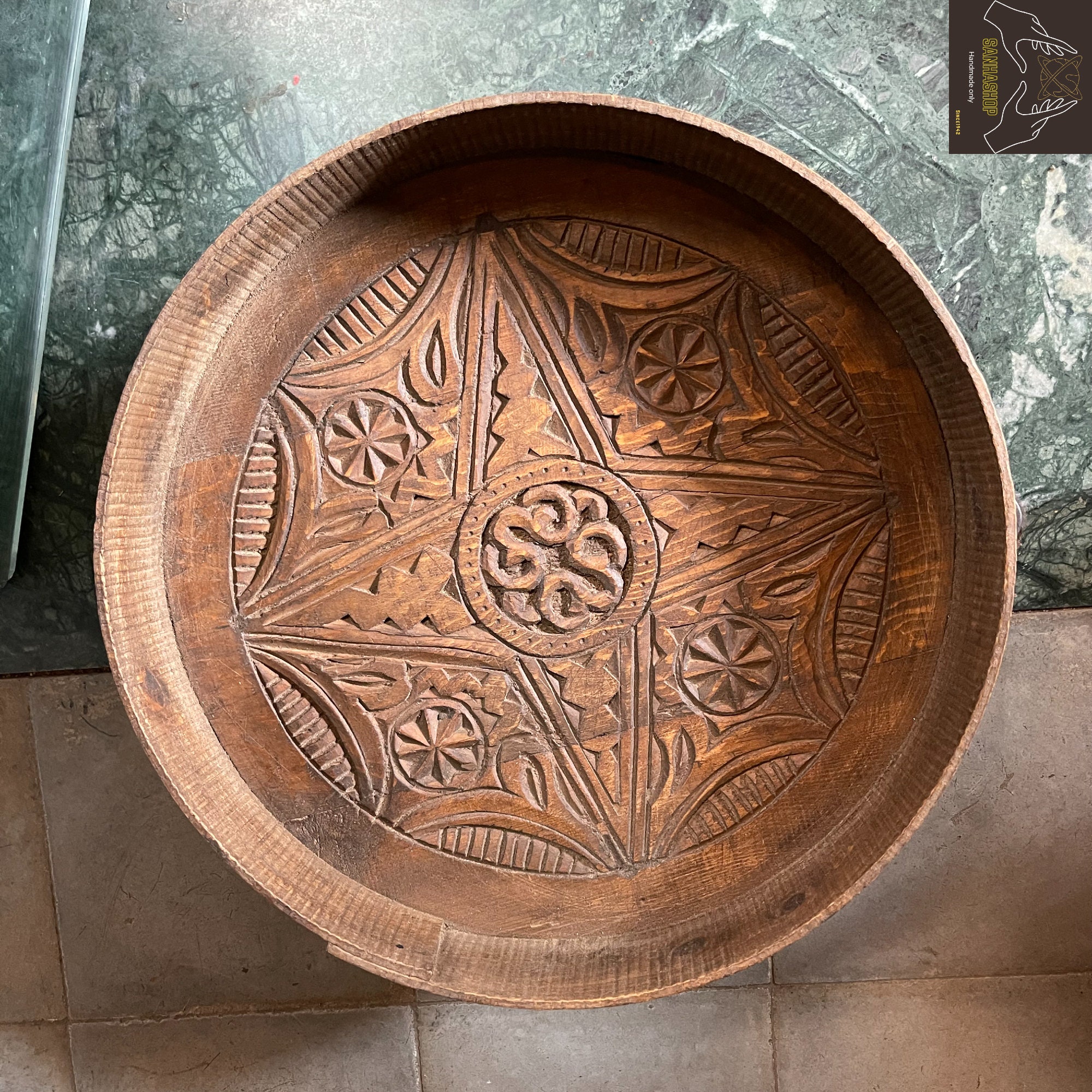 Arabic Table Unique Coffee Table. Carved Coffee Table Round - Etsy ...