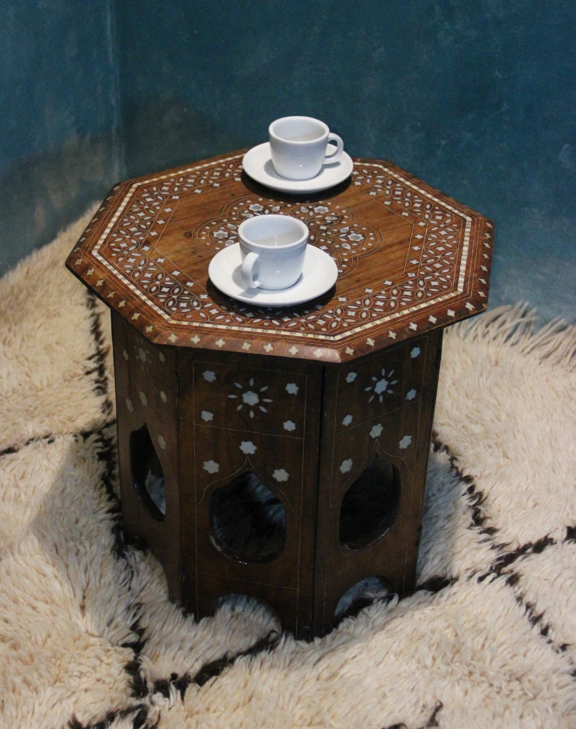 Syrian Wood Inlay Wood Inlay Arabic Marquetry Mid Century - Etsy