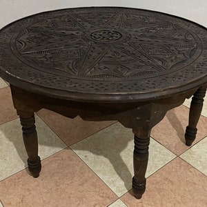 NEW 2023: 6-legged 88cm/46cm 35/18 Round Arabic Table, Unique Coffee ...