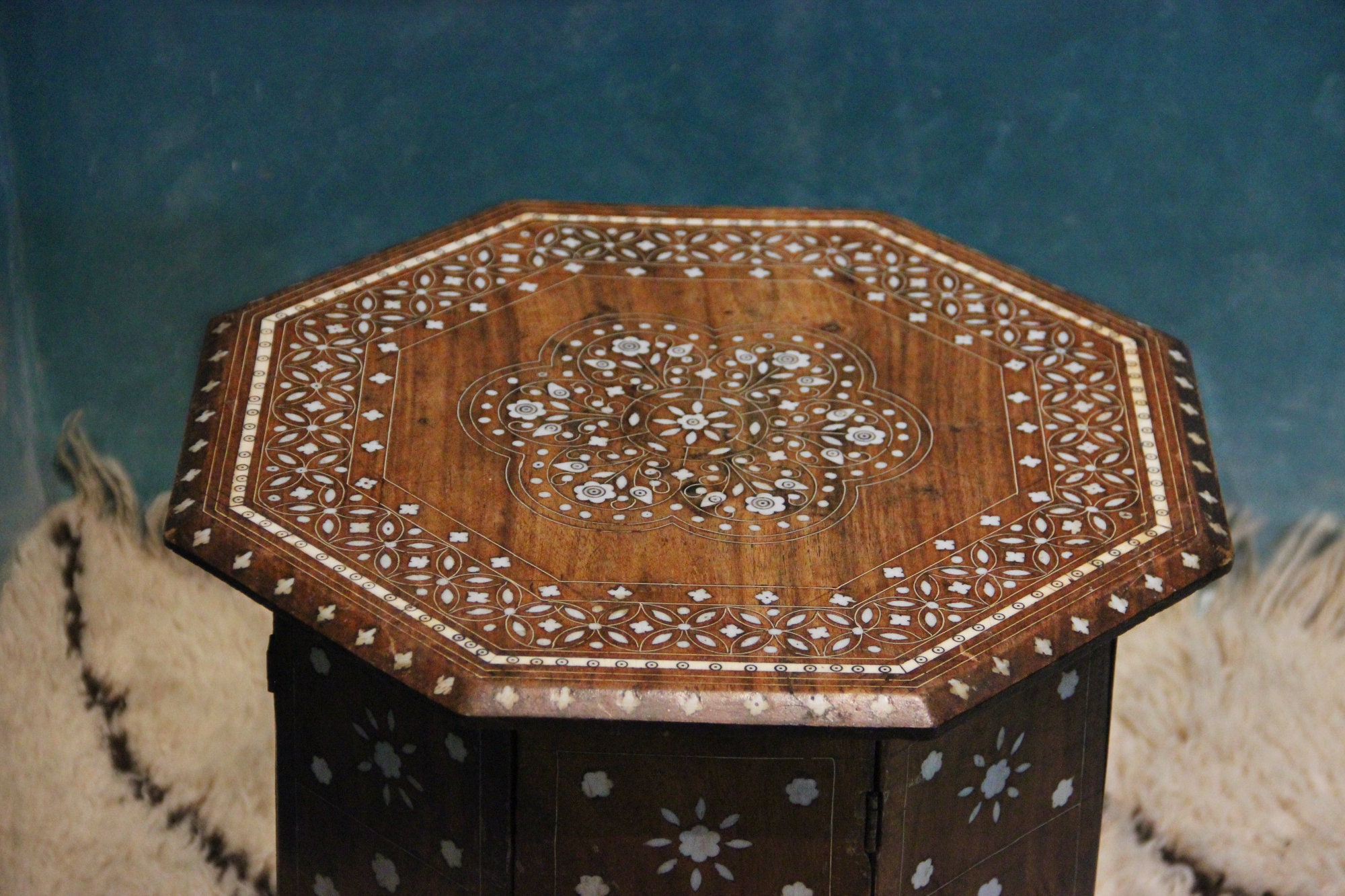 Syrian Wood Inlay Wood Inlay Arabic Marquetry Mid Century - Etsy