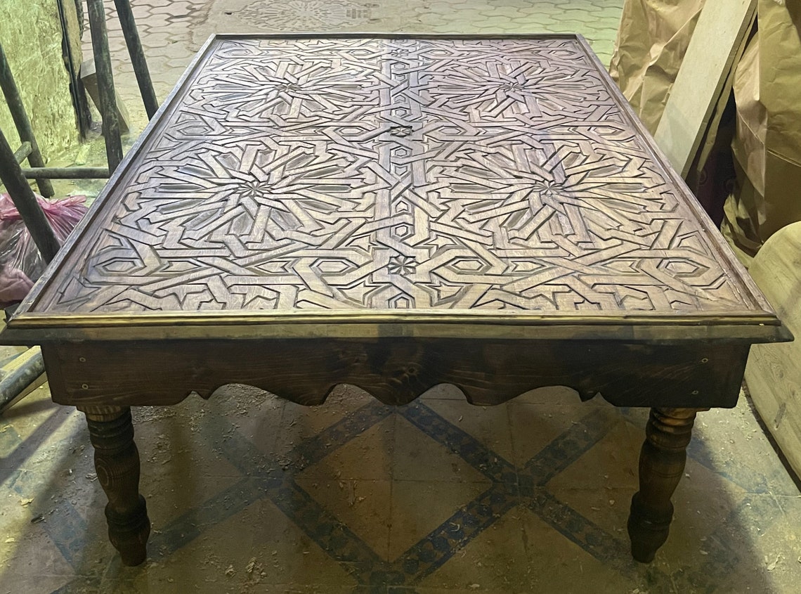 Unique Coffee Table. Carved Coffee Table Foldable Table - Etsy