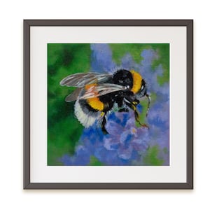 Bumble Bee Art Print Digital Download From Original Painting - Cute ...