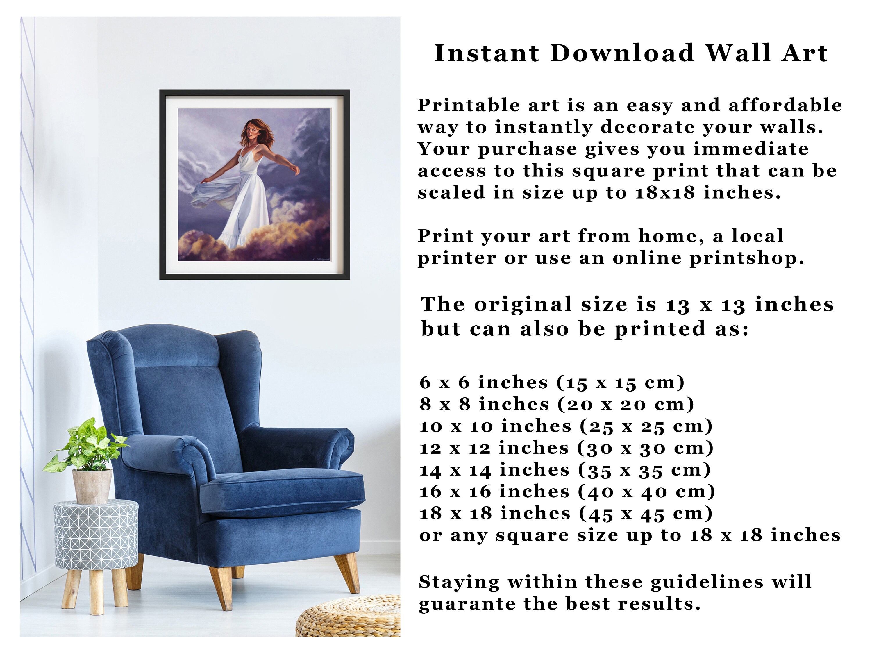 Surrealism Woman Portrait Fine Art Print Digital Download From - Etsy