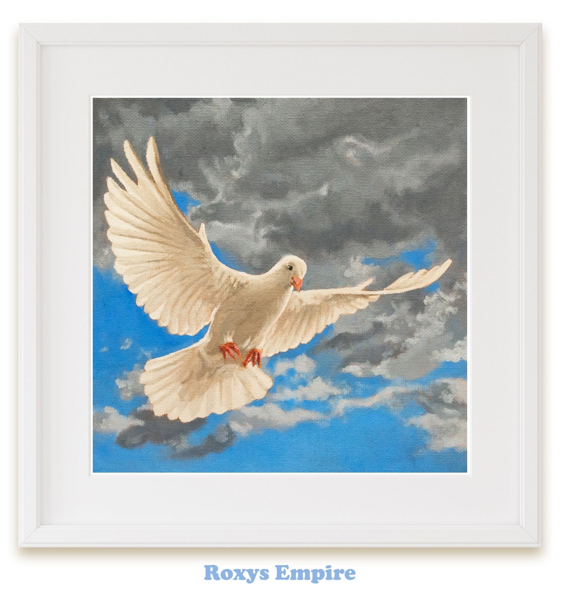 White Dove Art Print Digital Download From Original Painting - Etsy