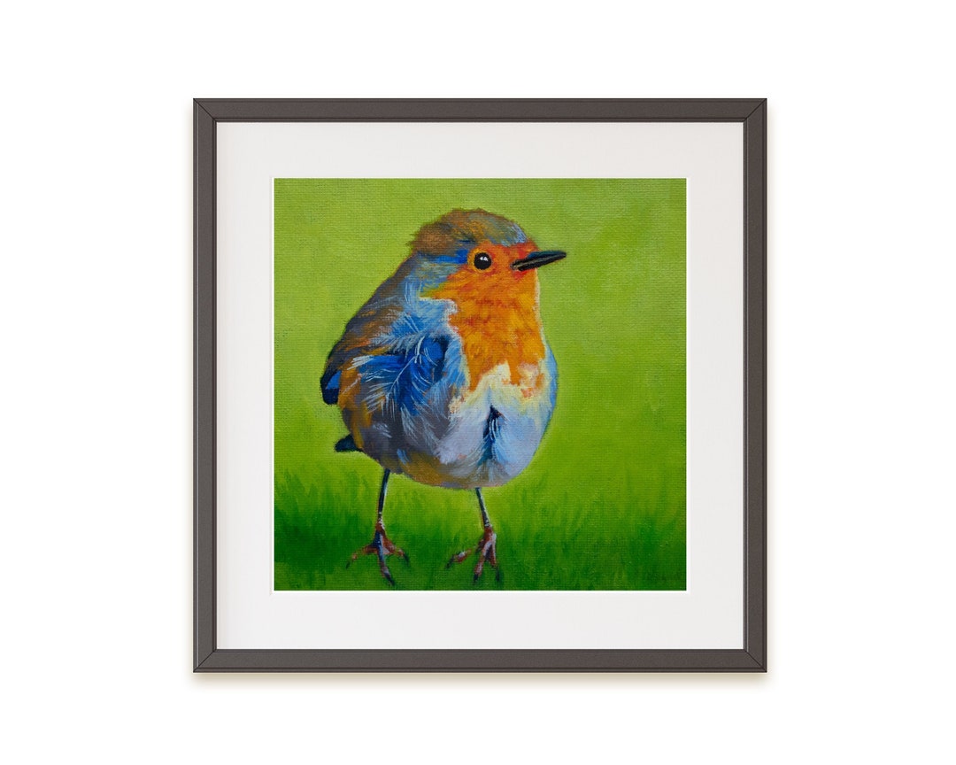 Robin Bird Art Print Digital Download From Original Painting Printable ...