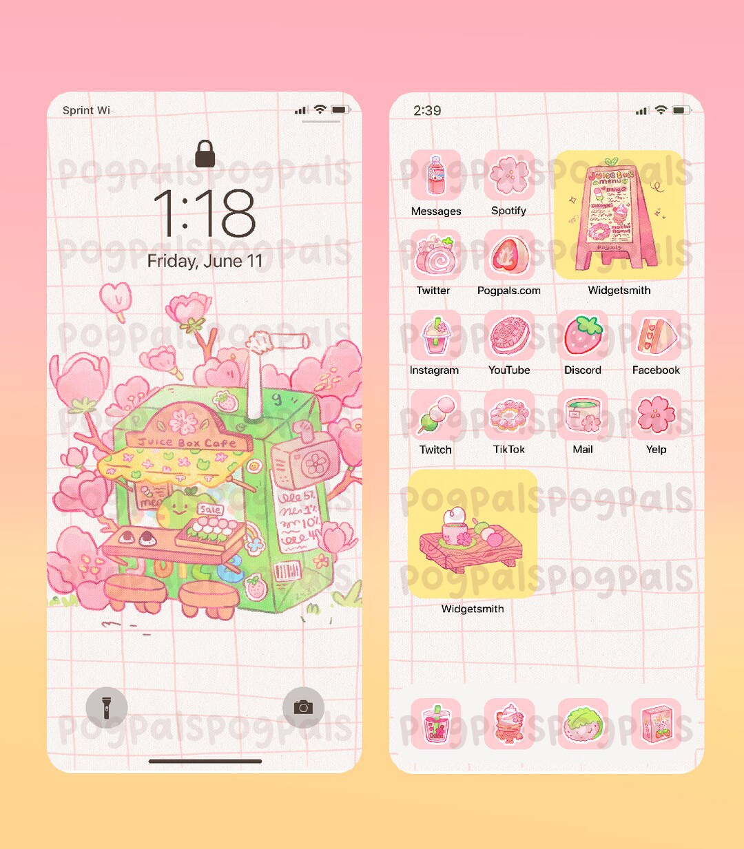 Pink Treats Icon Pack - Etsy