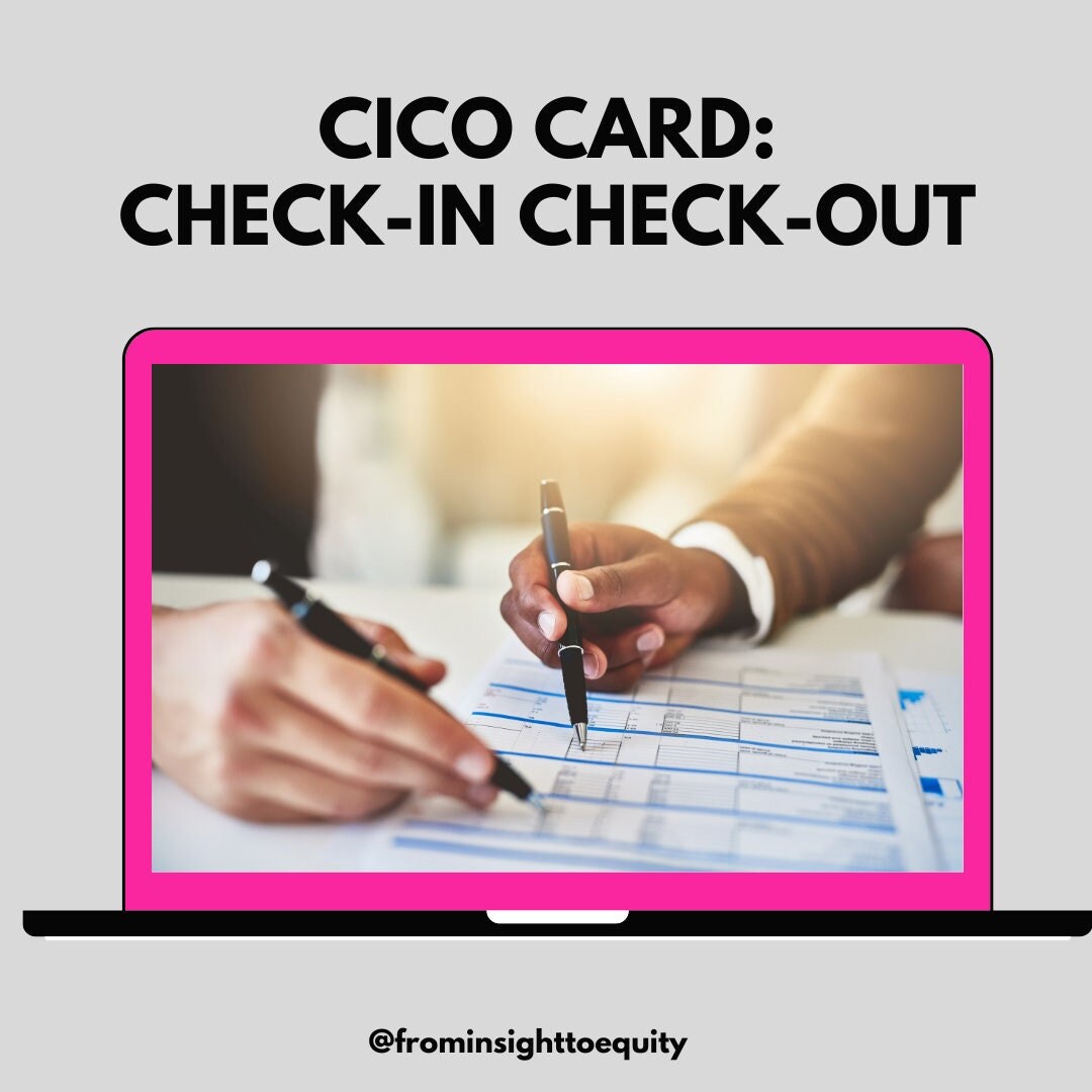Do You Need a CICO Card check-in/check-out for - Etsy