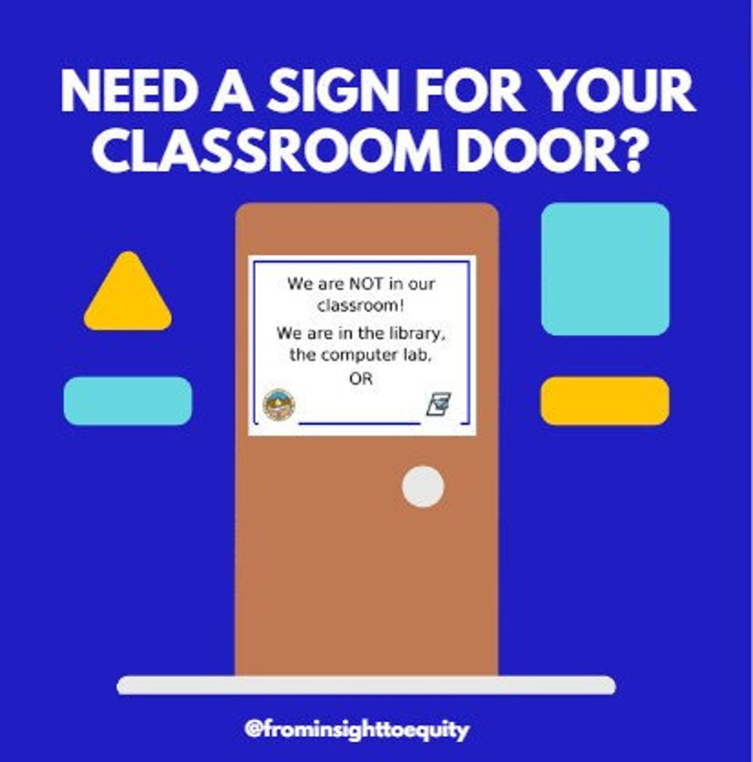 Classroom Door Sign Where is Your Class - Etsy