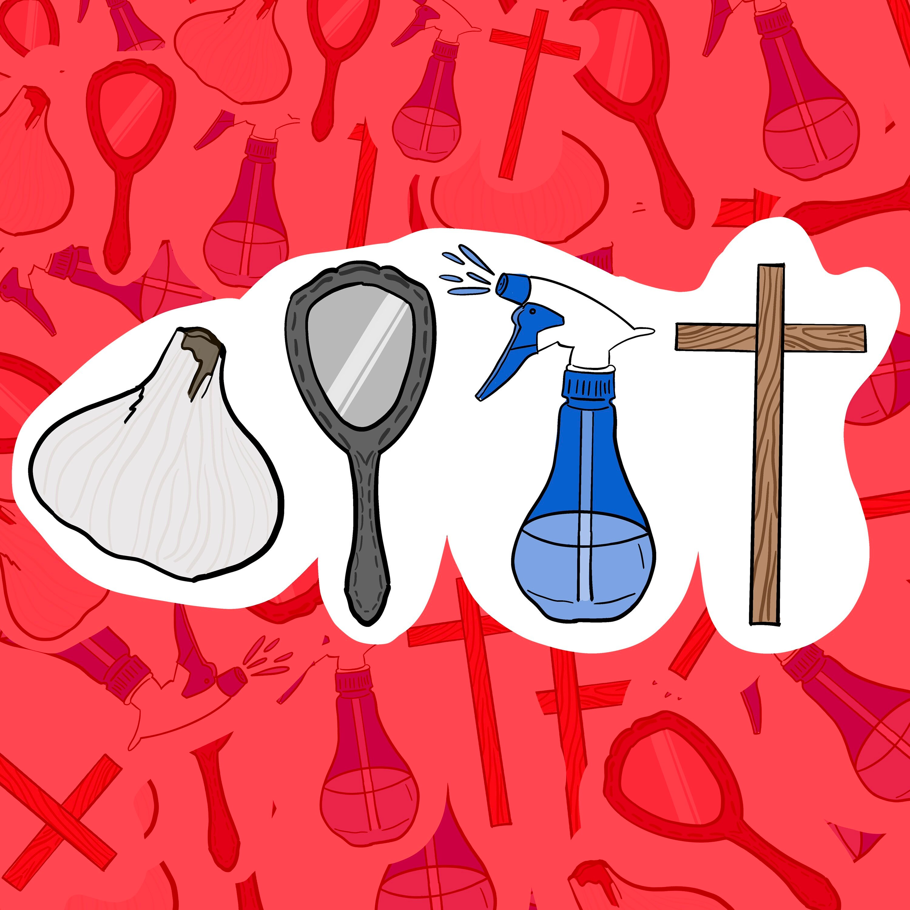 Garlic, A Mirror, Holy Water Sticker — Meredith Ammons