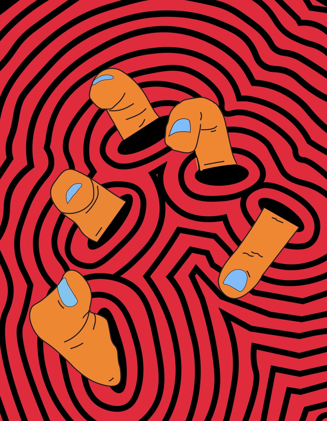 Trippy Hands Dorm Room Art - Etsy