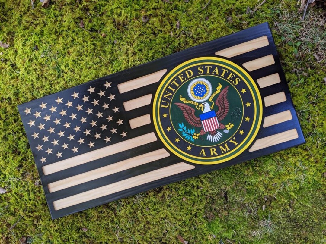 United States Army, Wood Flag, Military, Wood Sign, 3D, CNC, Gift ...