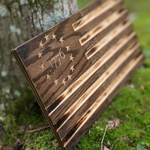 Wood Flag, 2nd Amendment, Torched, Oak, Wood Sign, 3D, CNC, Gift ...