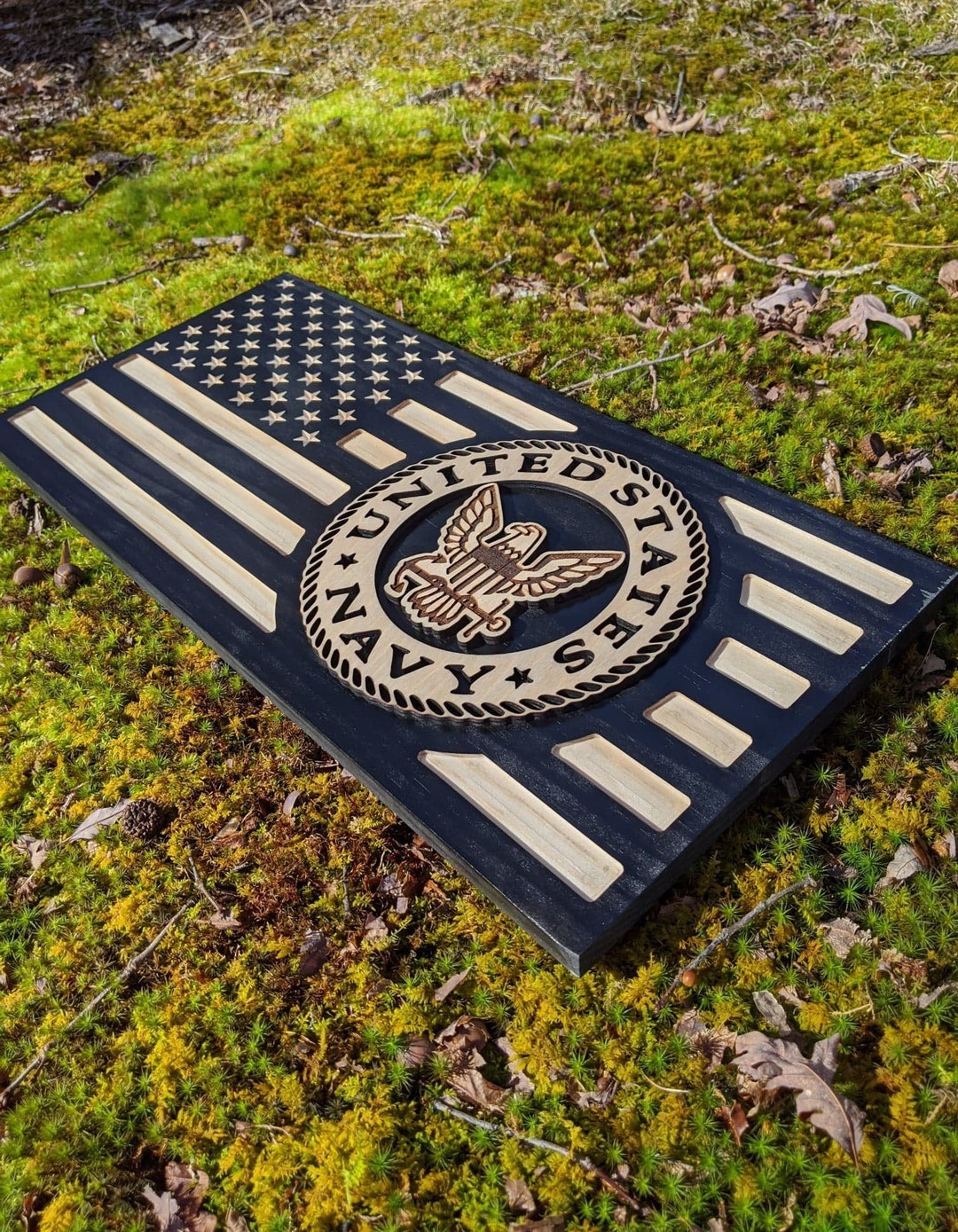 United States Navy, Wood Flag, Military, Wood Sign, 3D, CNC, Gift ...