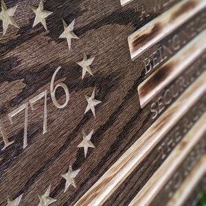 Wood Flag, 2nd Amendment, Torched, Oak, Wood Sign, 3D, CNC, Gift ...